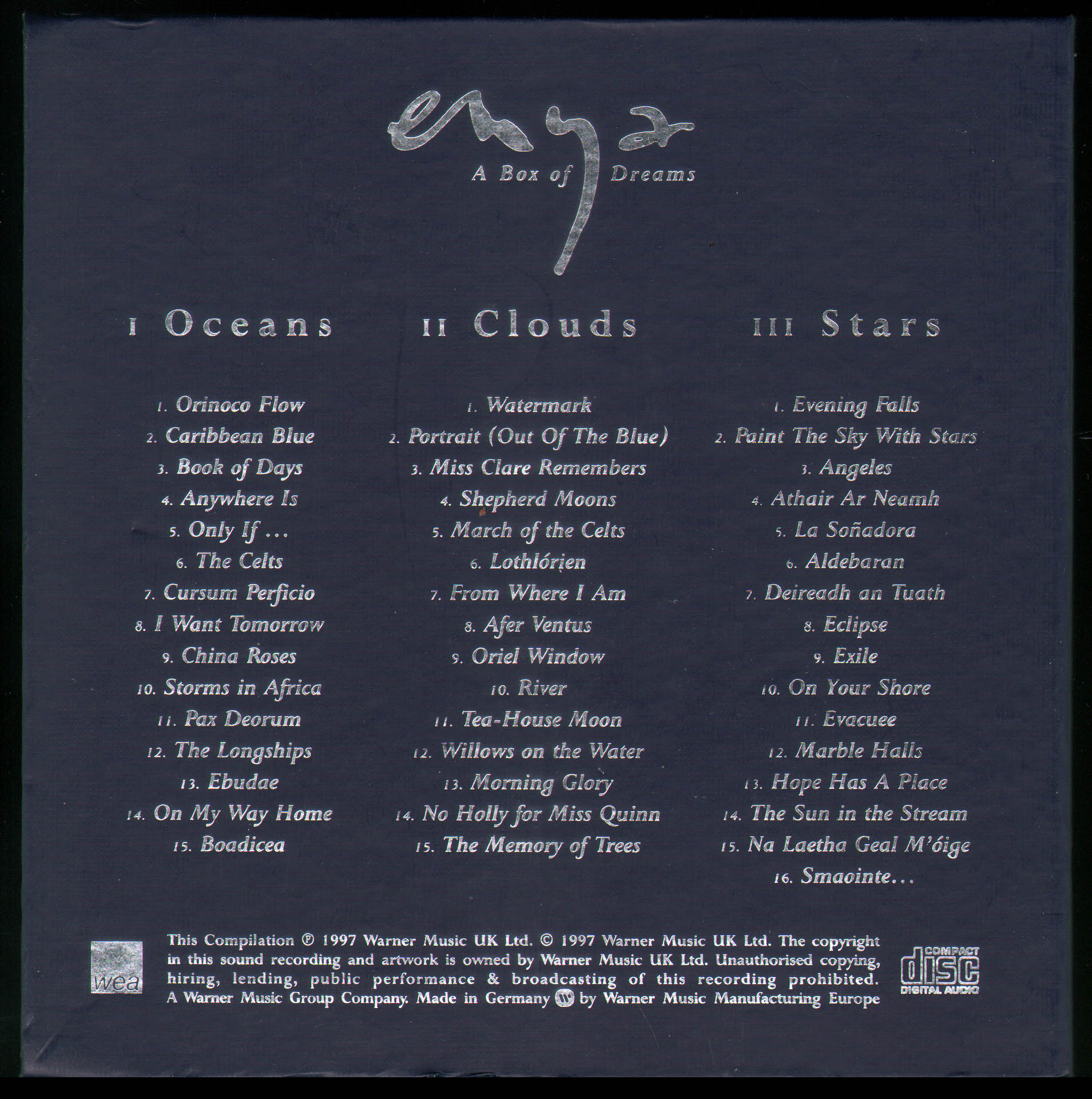 Enya Clouds Collection From A Box Of Dreams Available Digitally